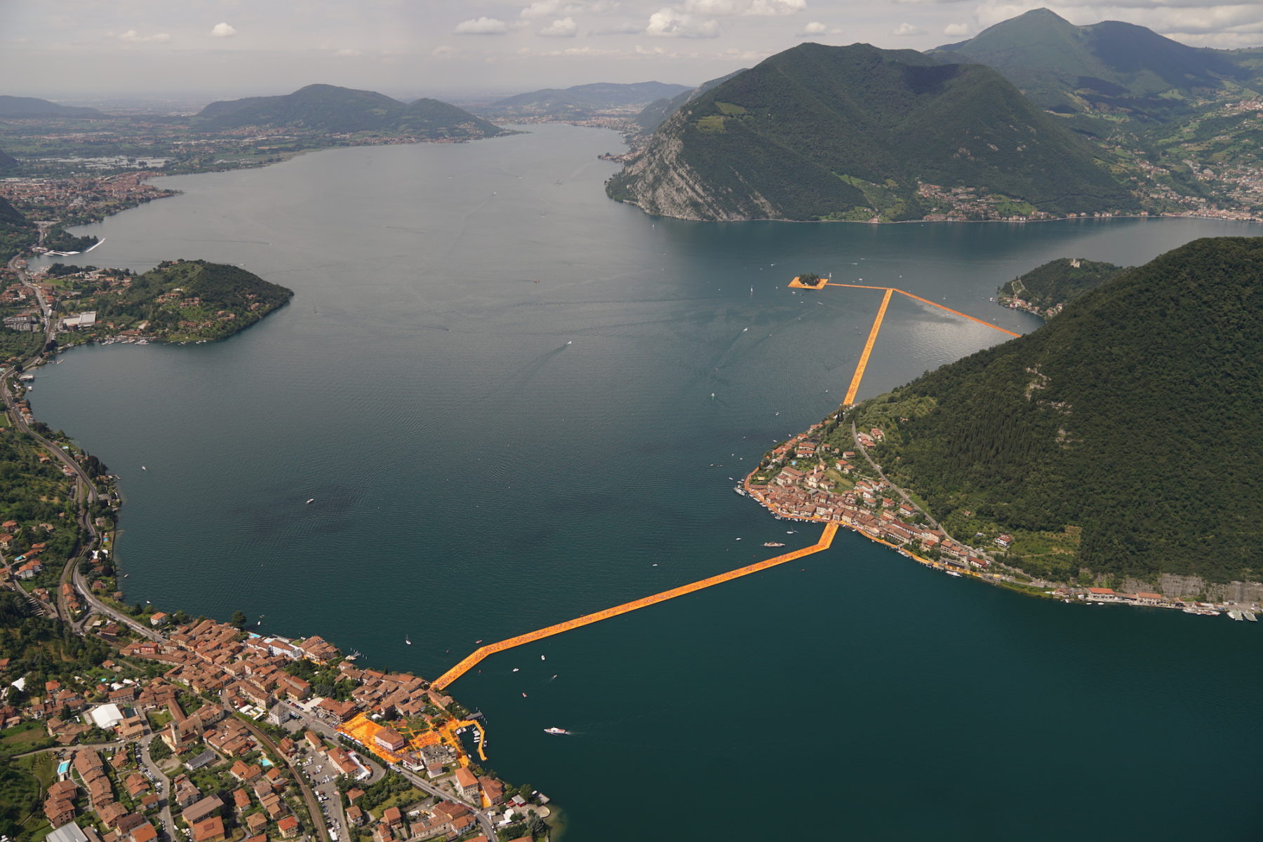 Giant floating piers on Italian lake, by Christo - Most Beautiful Spots